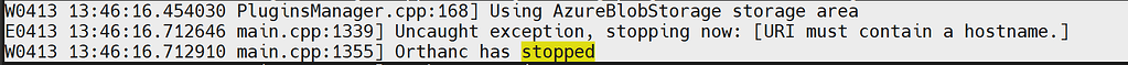 Azure blob storage connection issue - General - Orthanc Users