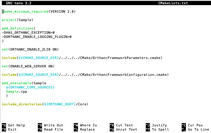 "Error: macro ORTHANC_ENABLE_LOGGING_PLUGIN must be defined" in Orthanc sample MicroService ...