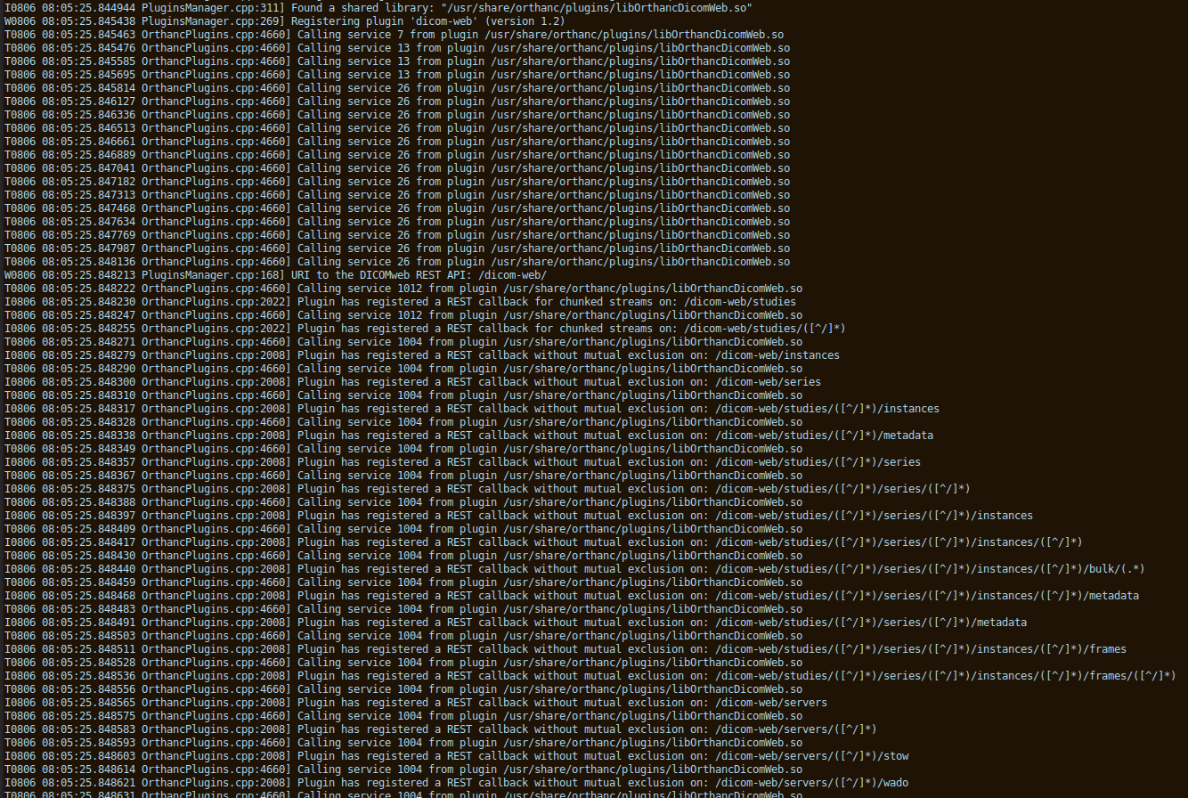 DICOMWEB plugin error - Google Groups archive - Orthanc Users